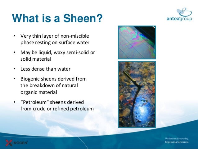 Surface Water Sheen Chracterization Sampling and Analysis