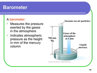 10.1,10.2 Properties Of Gases And Pressure | PPT | Chemistry | Science