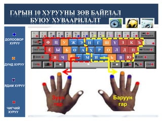 гарын 10 хуруугаар бичих | PPT