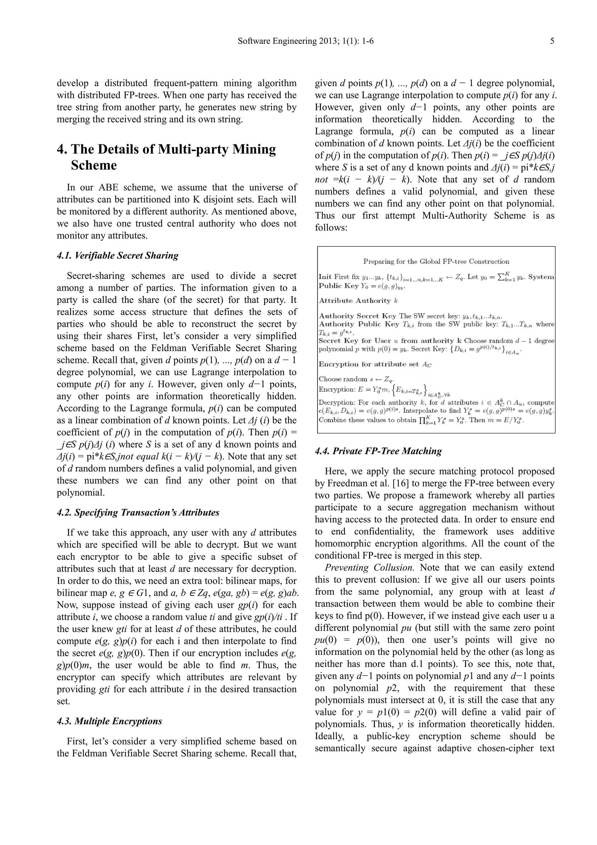 To allot secrecy-safe association rules mining schema using FP tree | PDF To allot secrecy-safe association rules mining schema using FP tree | PDF