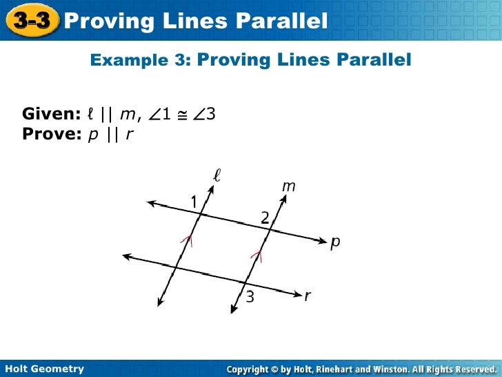 10 12 11 Holt 3 3 Proving Lines Parallel 10 12 11 Holt 3 3 Proving Lines Parallel