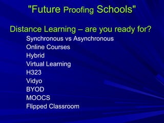 Future Proofing Our Schools | PPT