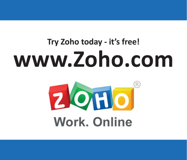 10 Reasons to Use Zoho | PPT