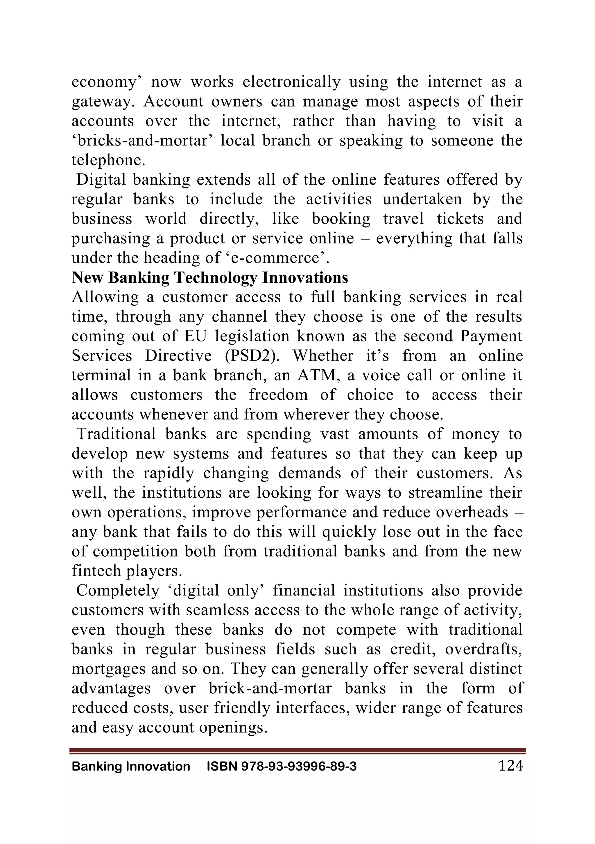 CHALLENGES AND PROBLEMS IN BANKING INNOVATIONS IN INDIA- AN OUTLOOK | PDF