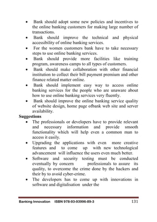CHALLENGES AND PROBLEMS IN BANKING INNOVATIONS IN INDIA- AN OUTLOOK | PDF