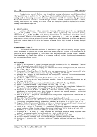 The Analysis of Learning Infrastructure (LI), Learning Motivation (LM ...