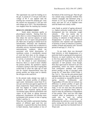 10. influence of accelerated ageing on total soluble seed protein profiles of tomato | PDF
