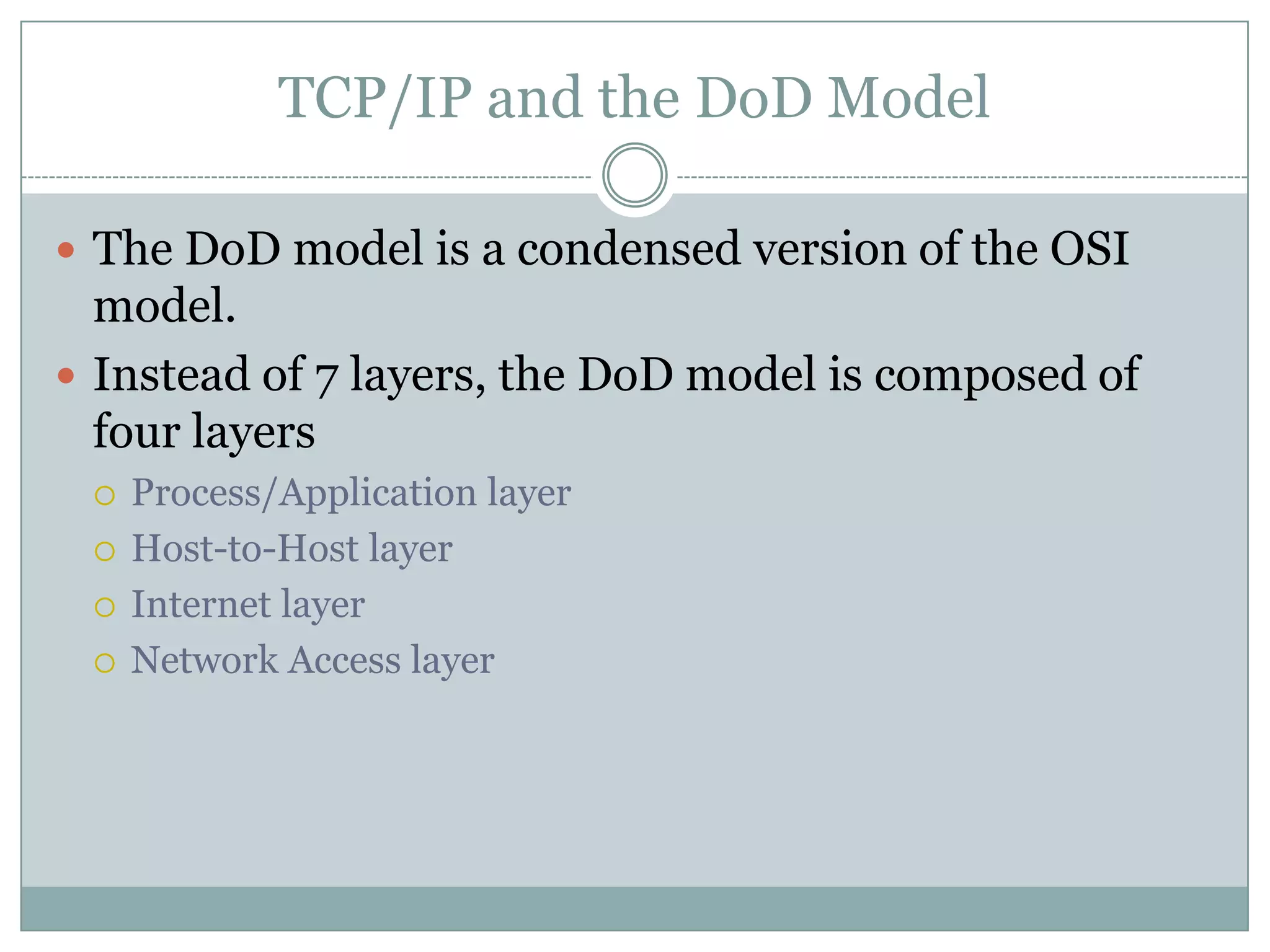 10. tcp ip and do d model | PPTX | Internet | Computing