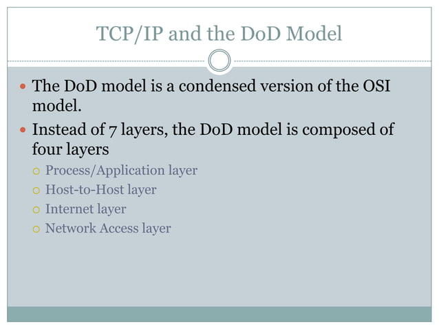 10. tcp ip and do d model | PPTX | Internet | Computing