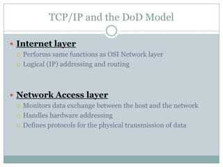 10. tcp ip and do d model | PPTX | Internet | Computing