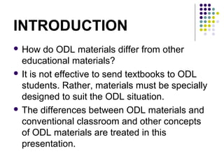 10. concept of odl course materials | PPT