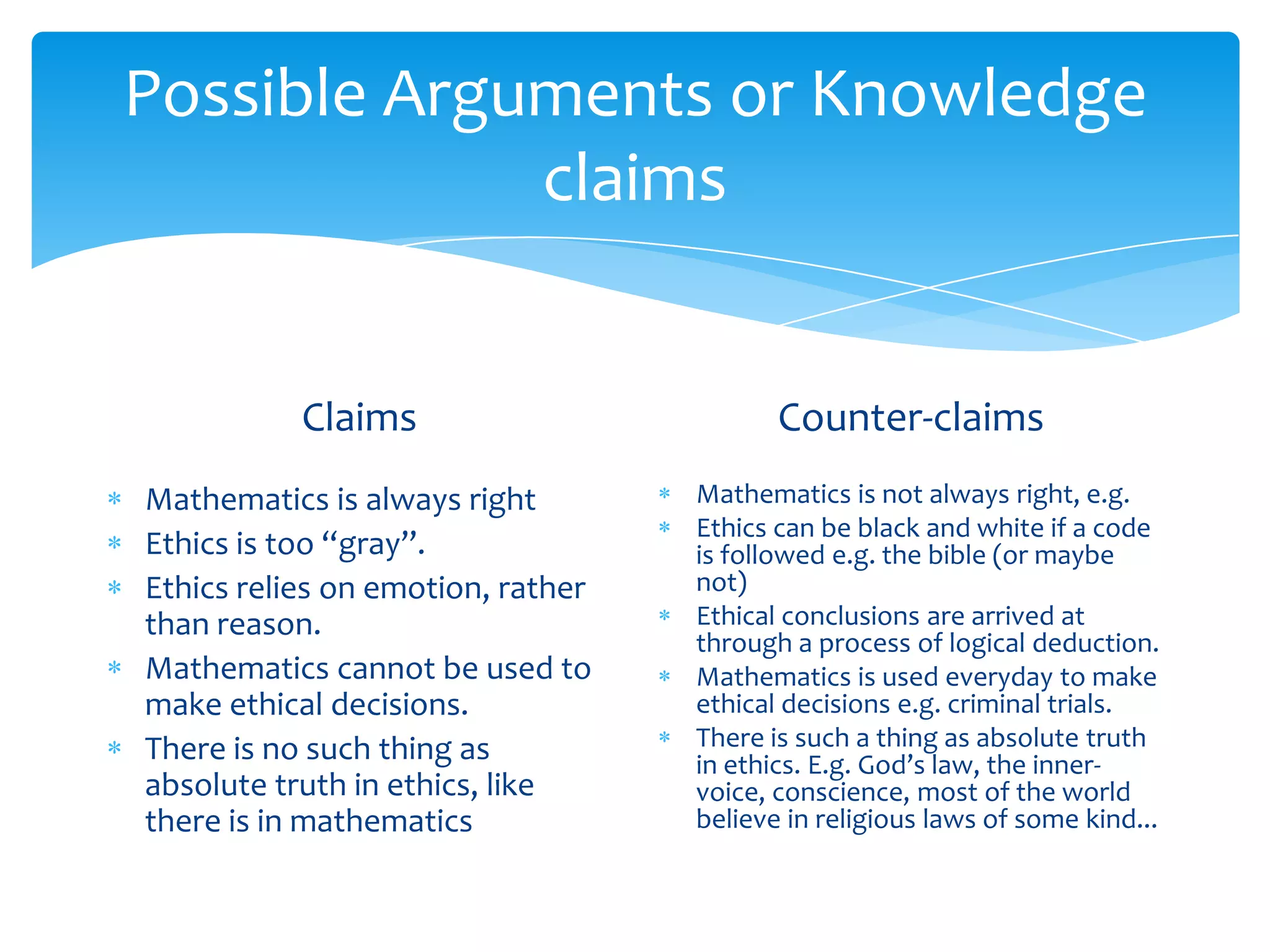 10. ethics and mathematics | PPTX