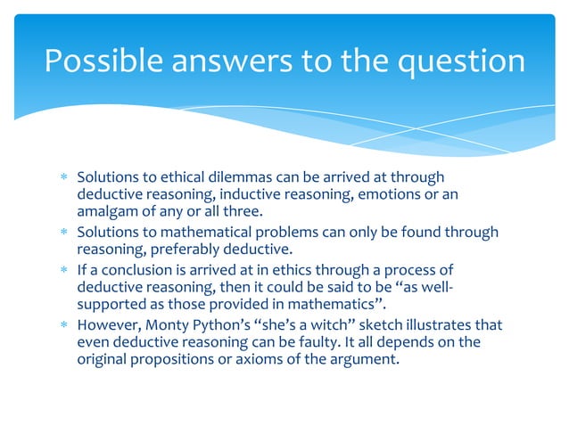 10. ethics and mathematics | PPTX | Education