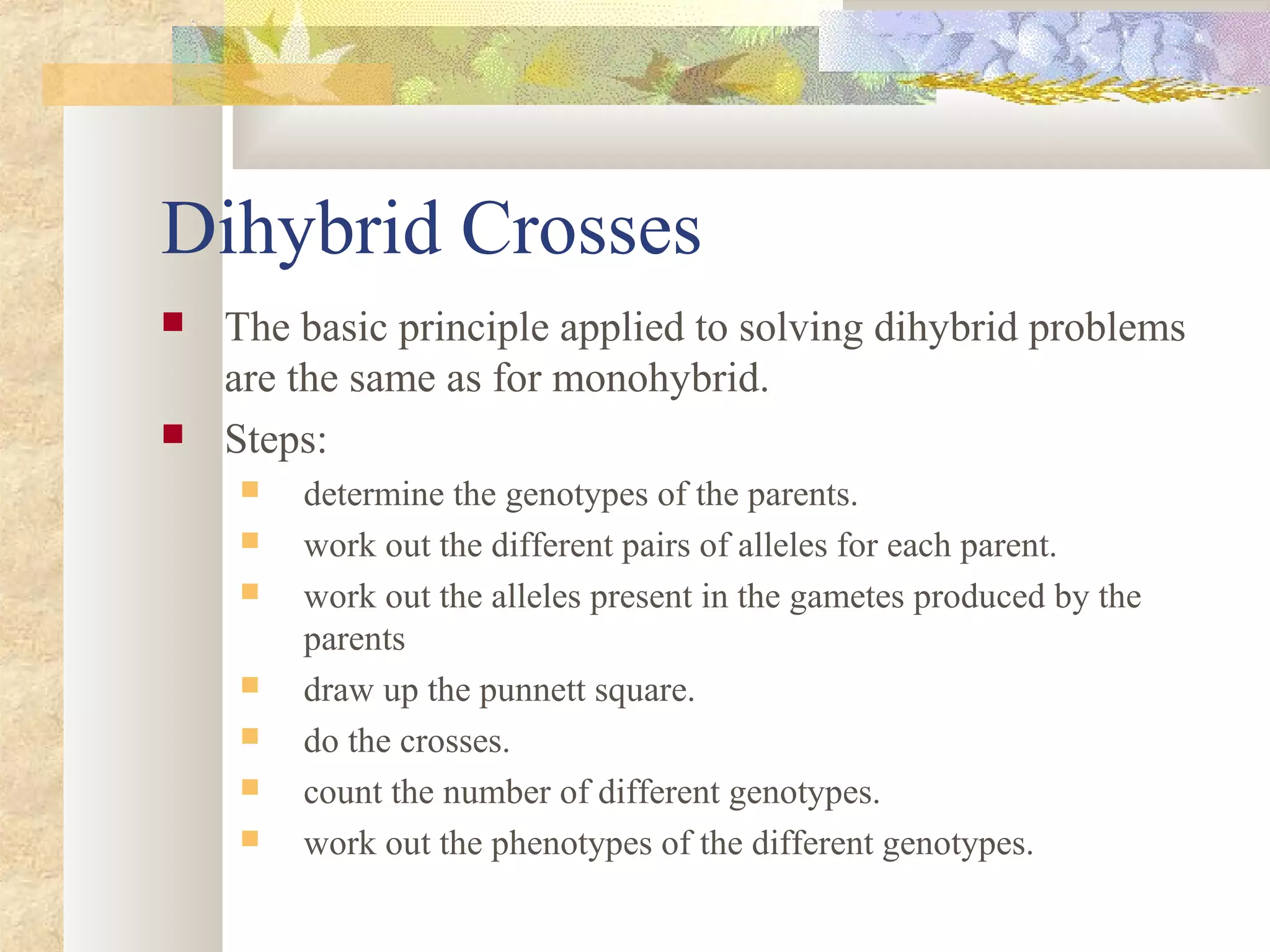 10.2 dihybrid crosses | PPT