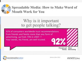 Spreadable Media: How to Make Word of Mouth Work for You | PPTX