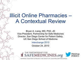 Panel 2 Moderated by Dr. Bryan Liang Overview of Fake Online Pharmacy ...