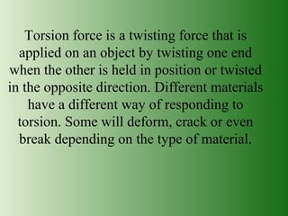 Torsion force in CE 416 | PPT