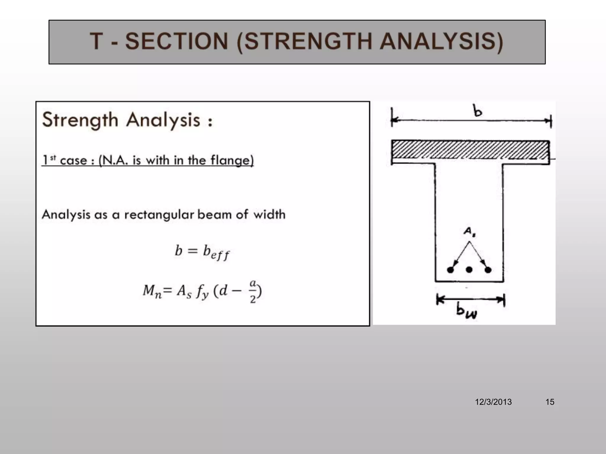 T BEAM (ULTIMATE STRENGTH DESIGN) | PPTX