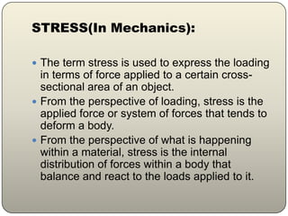 A presentation on "Axial Stress" by Mushfiqul Arefin Khan Nafi | PPTX