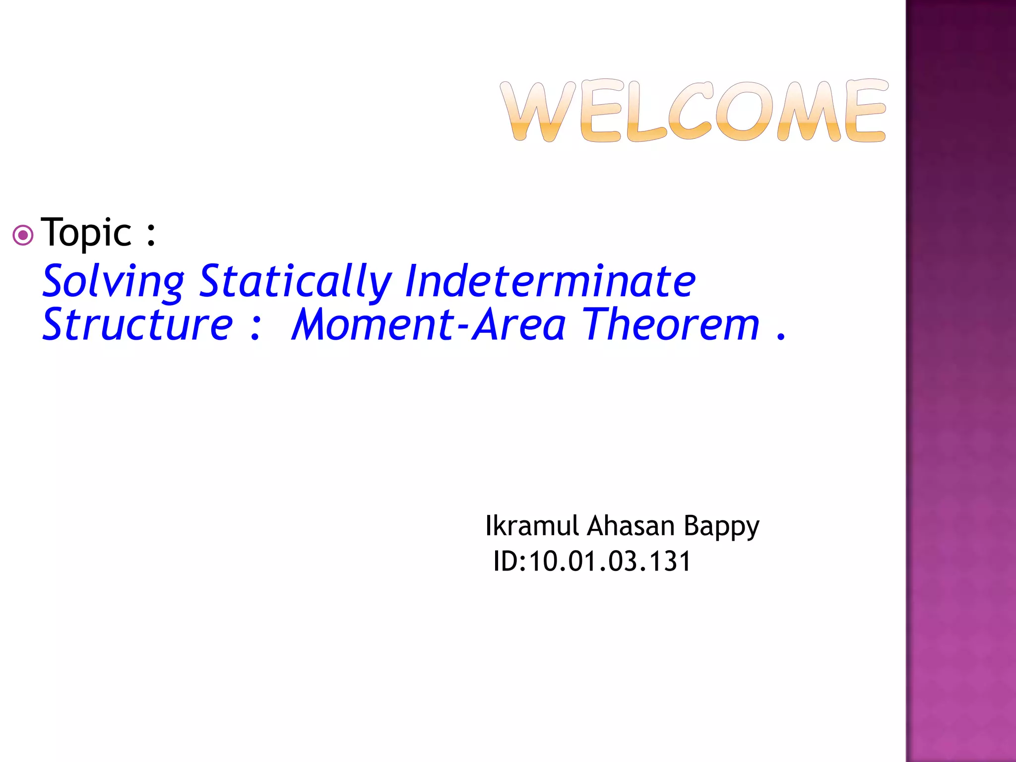 The moment area theorem (10.01.03.131) | PPT | Physics | Science