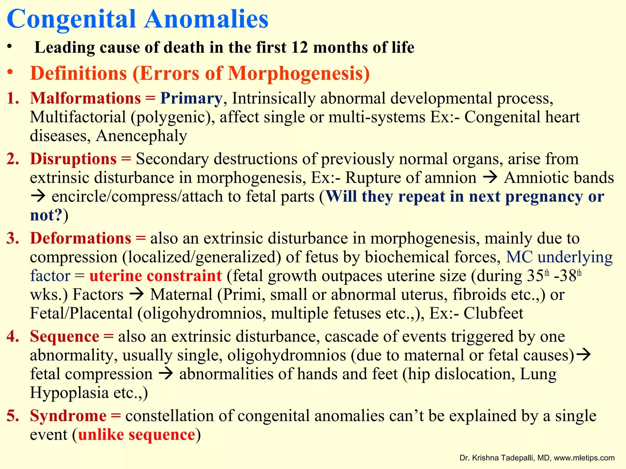 10.1 congenital anomalies; pediatric pathology | PPT