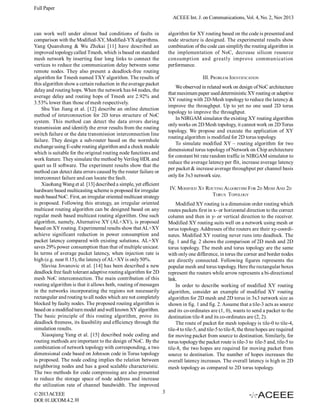 Analysis of Latency and Throughput of 2D Torus Topology using Modified XY Routing Algorithm | PDF