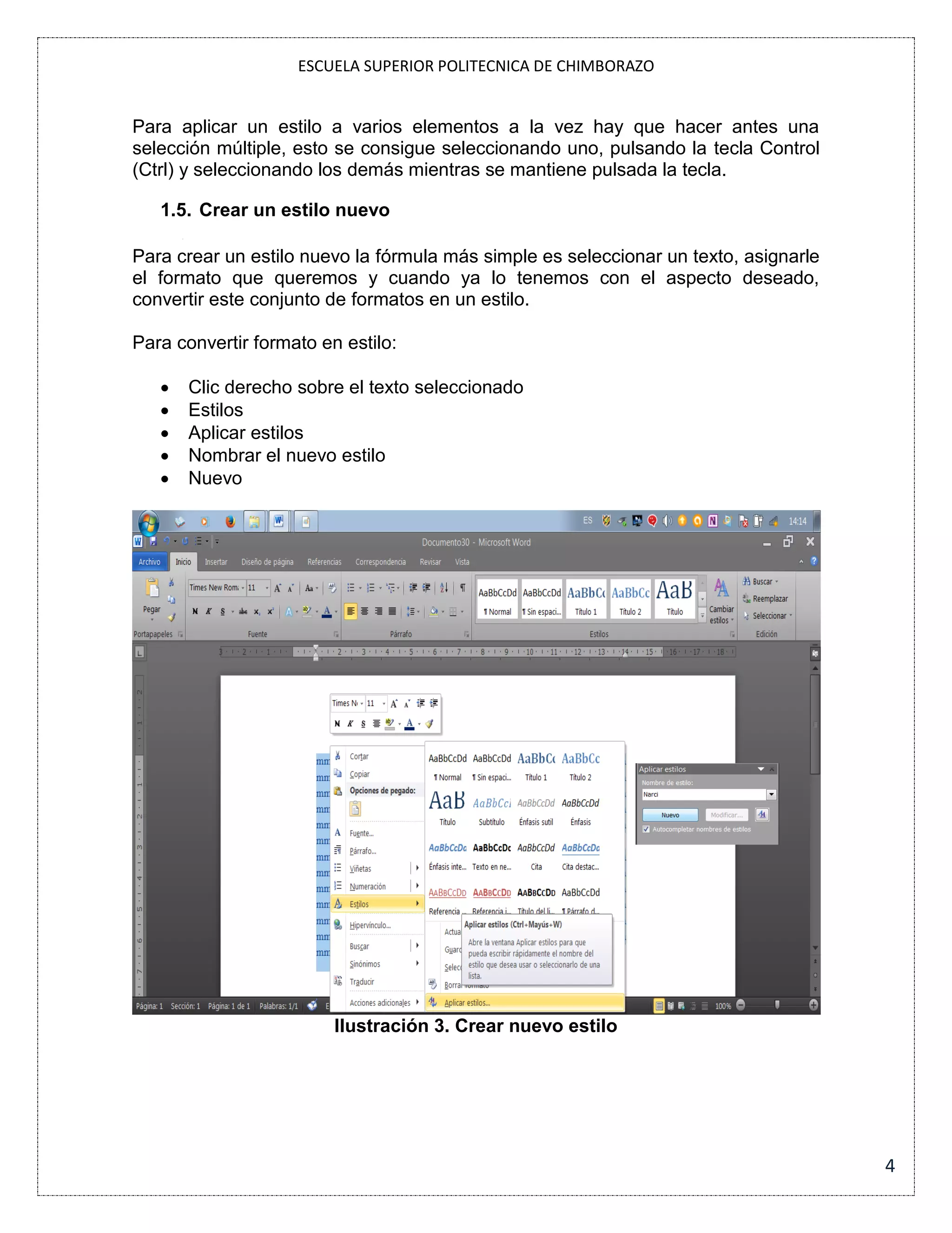 10. manejo de estilos, indices y tablas de contenido | PDF | Descarga Gratuita