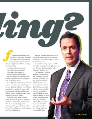 Speaker Magazine Article | Keynote Speaker | Business Speaker | PDF