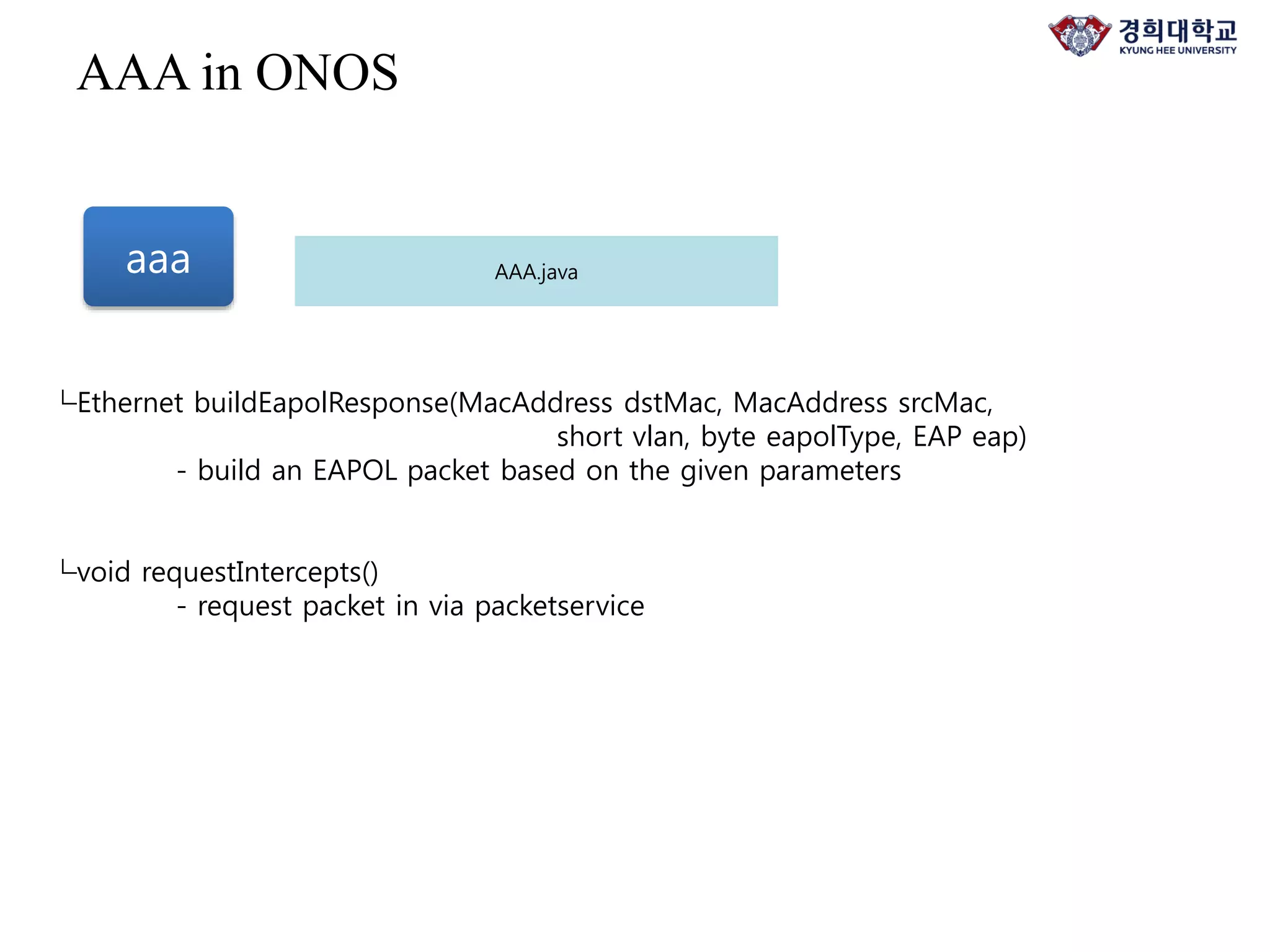 DHCP & AAA in ONOS application | PPTX