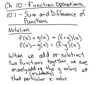 10.1 adding and subtracting functions | PPT