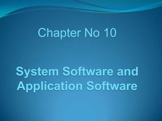 Application software and system software | PPTX