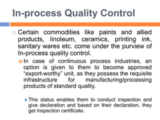 Pre- shipment inspection during Export | PPTX