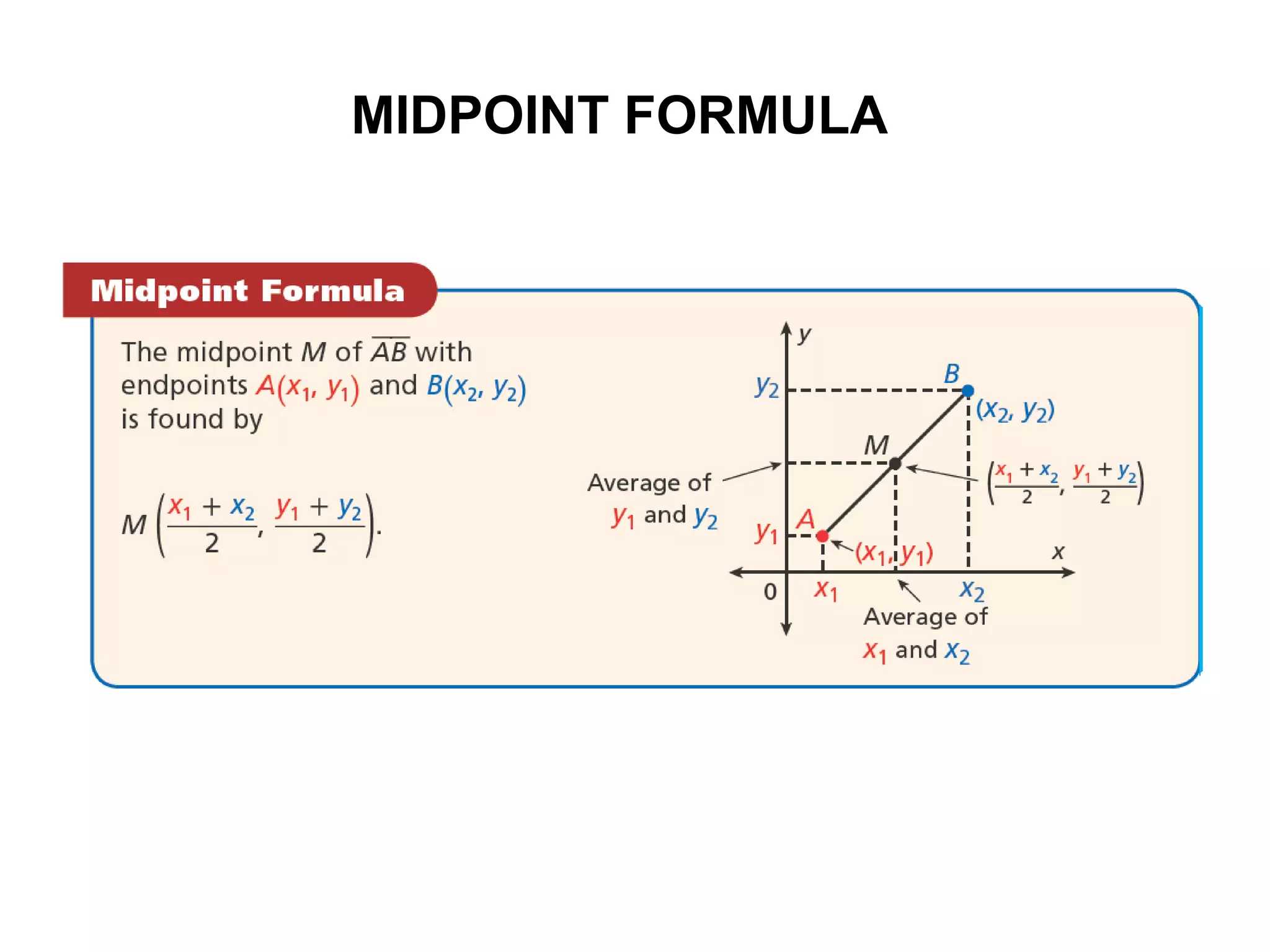 10.1 Distance and Midpoint Formulas | PPT