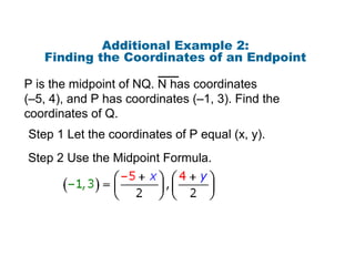 10.1 Distance and Midpoint Formulas | PPT