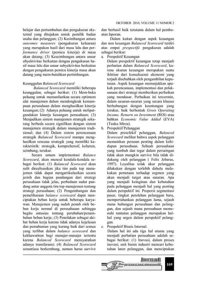 balanced scorecard dan manajemen strategik | PDF