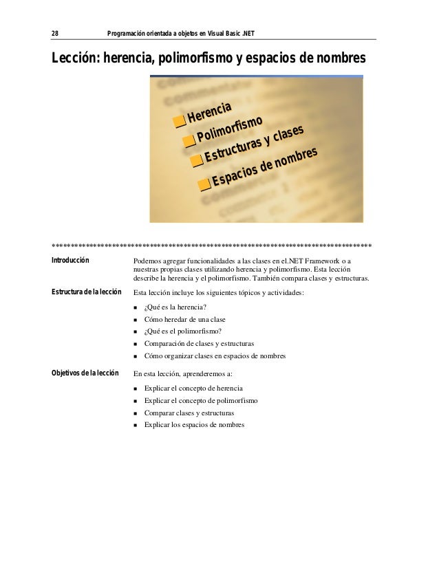 10 Programacion Orientada A Objetos En Visual Basic