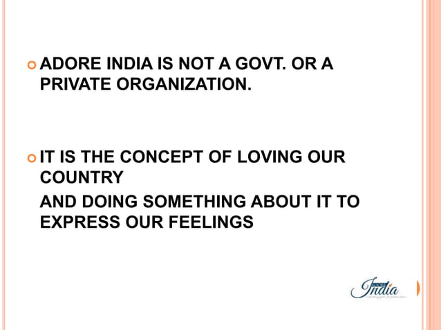 Adore India - Introduction | PPT
