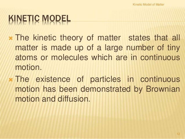 Kinetic Model of Matter