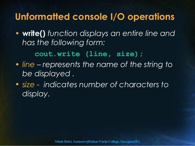 Input and output in C++