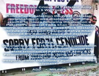 Terrorism & Human Rights Violation By Pakistani Facist Army | PDF