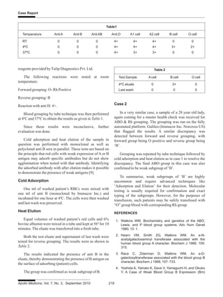 Two Case Reports of Rare Weak ‘B’ Subgroup Detected During Routine ...