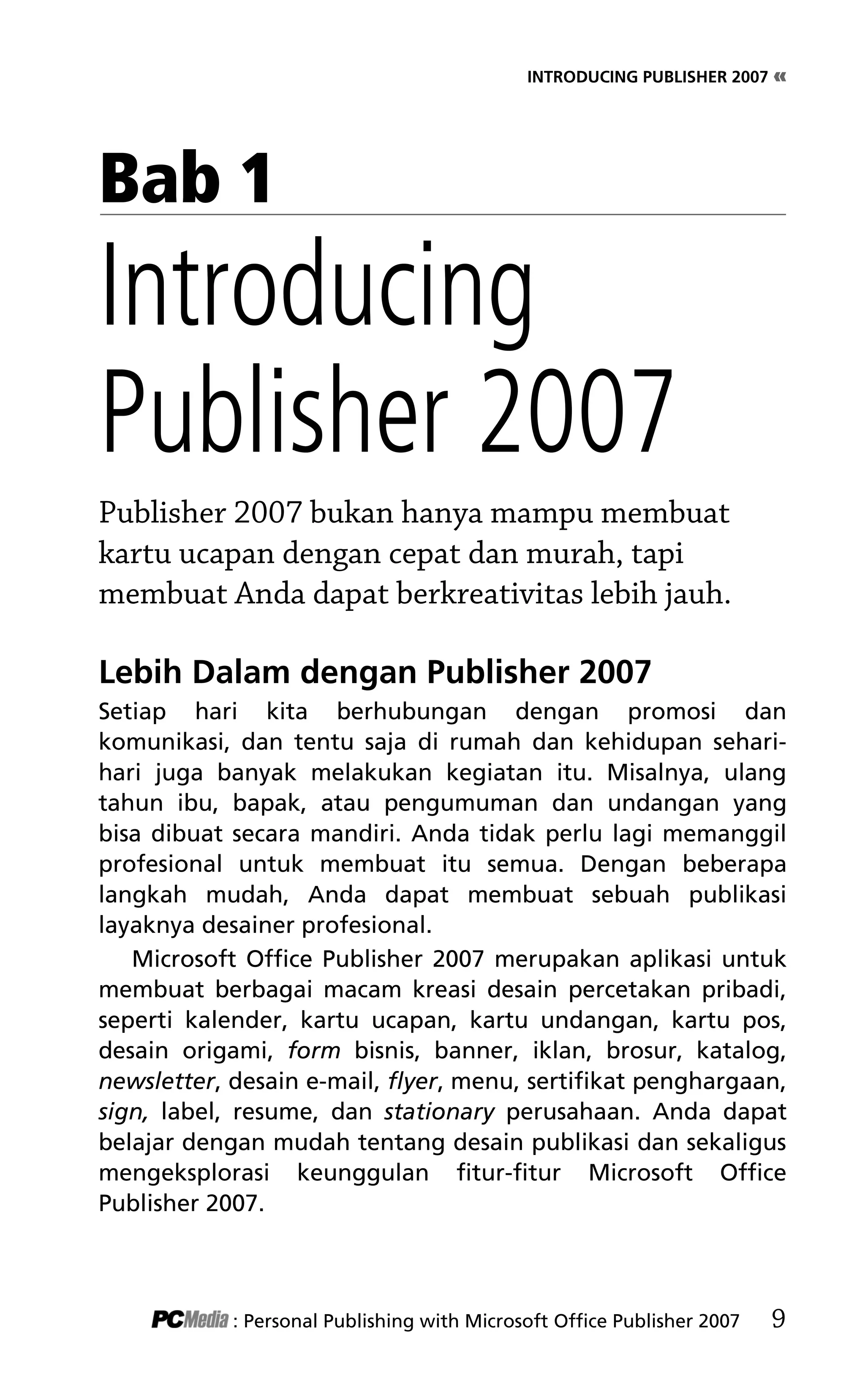 10. mengenal microsoft office publisher 2007 | PDF