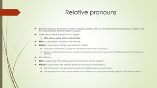 Some English pronouns | PPT
