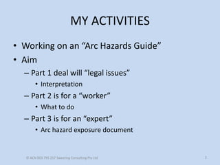 Dr David Sweeting - Update on arcing hazards | PDF
