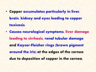 COPPER METABOLISM | PPTX | Blood Disorders | Diseases and Conditions