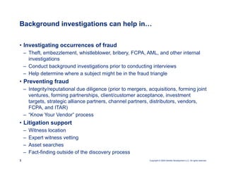 10/15/2009 Meeting - Tools of The Trade (Background Checks) | PPT