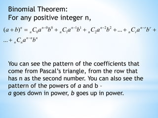 10.2 using combinations and the binomial theorem | PPTX