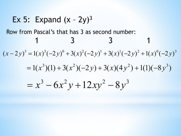 10.2 using combinations and the binomial theorem | PPT