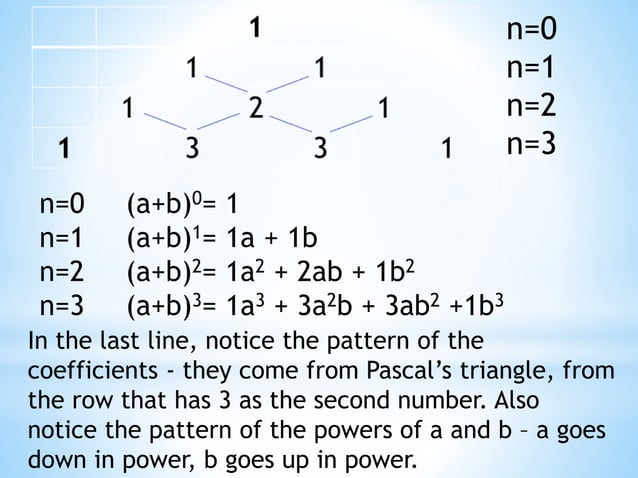 10.2 using combinations and the binomial theorem | PPT