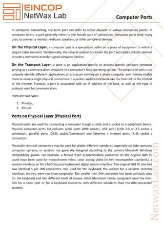 Computer Ports | PDF